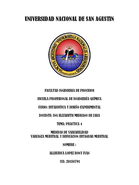 Practica 4 Medidas De Variabilidad Pdf