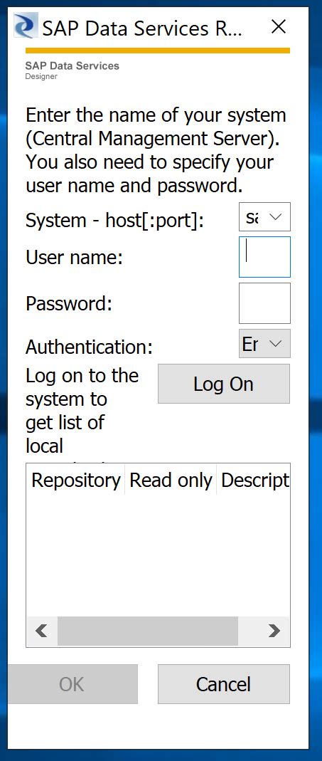 Solved Data Services Designer Login Screen Is Too Small Sap Community