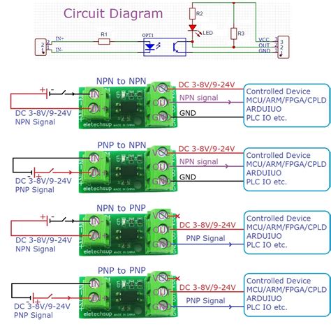 Op11a01 In 3 8v Out 9 24v Npn Pnp Signal Mutual Converter Logic Level Isolator For Plc Rs485