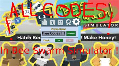 All Codes In Bee Swarm Simulator YouTube