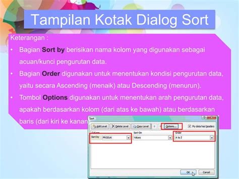 Mengurutkan Data Ms Excel Ppt