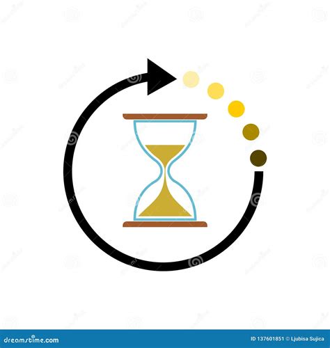 Hourglass Icon Or Logo Simple Hour Glass Sign Stock Vector