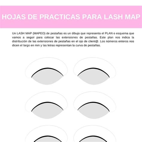 This Template In PDF Format Is Ideal For Practicing Eyelash Extensions