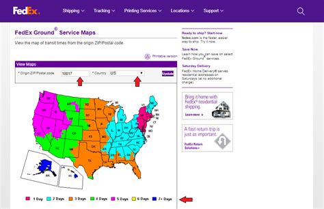 Fedex Ground Service Maps