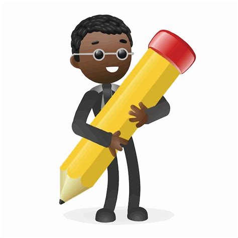 Premium Vector Creative Mastery Hand With Yellow Pencil Illustration