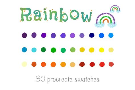 Rainbow Procreate Color Palette Graphic By Picto Graphy Creative