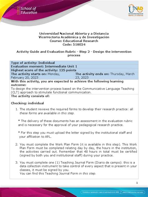 unit 1 step 2 design the intervention process pdf turnitin