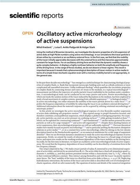 Pdf Oscillatory Active Microrheology Of Active Suspensions