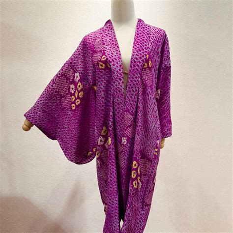 New Purple Shibori Haori Japanese Cute Jacket Haori Made In Japan