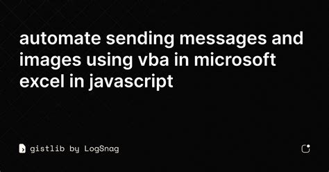 gistlib automate sending messages and images using vba in microsoft