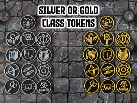 Dandd Character Class Tokens Dungeons And Dragons Tokens Dungeon