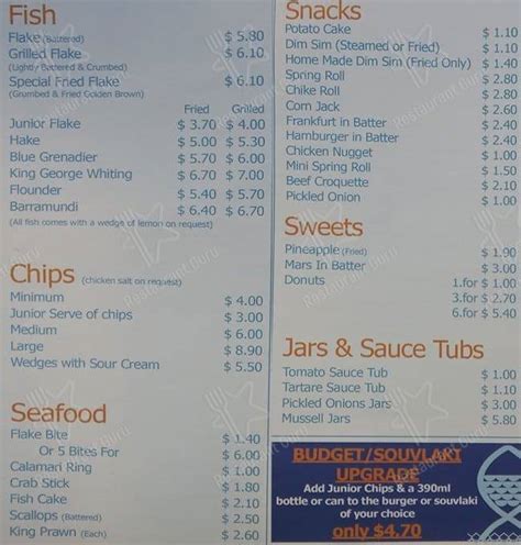 Menu At Flakey Jakes Dingley Fast Food Dingley Village