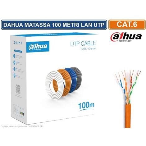 NETWORK CABLE 100 METRES ETHERNET UTP CAT 6 4X2 AWG 24 LAN RJ45 DAHUA