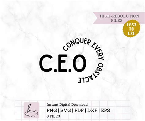 Circular Ceo Conquer Every Obstacle Svg Shirt Hustle Dxf Etsy