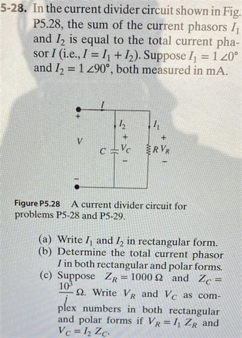 Solved 5 28 In The Current Divider Circuit Shown In Fig