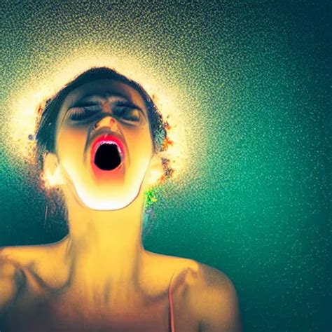 Portrait Of A Random Woman Having An Orgasm Eyes Close Stable
