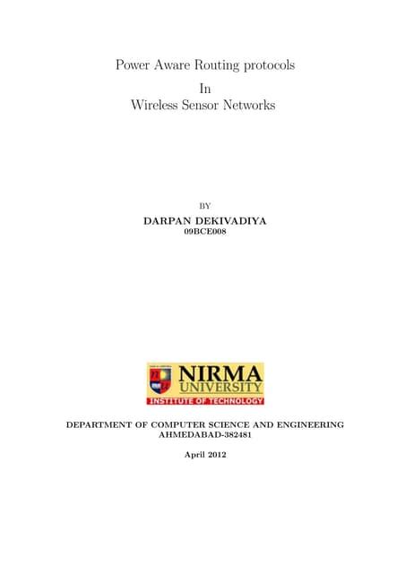Energy Efficient Routing In Wireless Sensor Networks Pdf