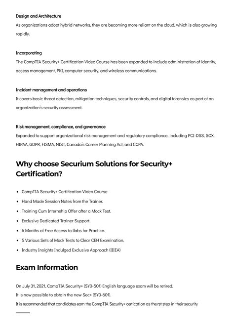 Comptia Security Certification Sec Pdf It And Internet Support