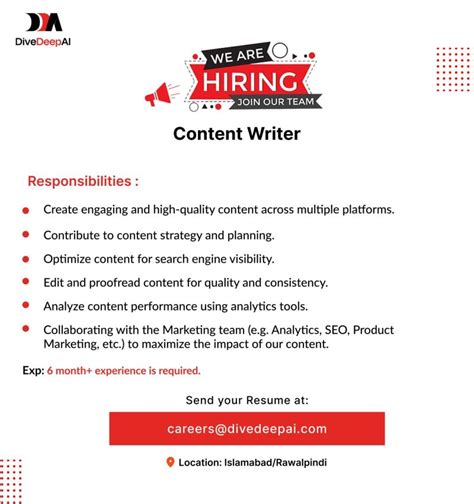 Divedeepai On Linkedin Hiring Contentwriter Marketing Jobs Hiringcontentwriter Opportunity