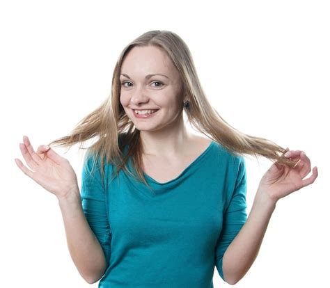 Premium Photo Playful Young Blonde