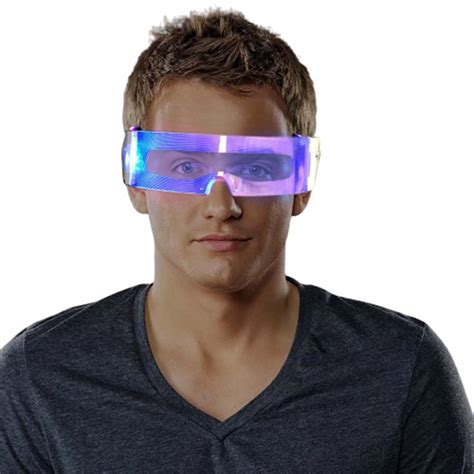 Light Up Transparent Futuristic Visor Rave Glasses