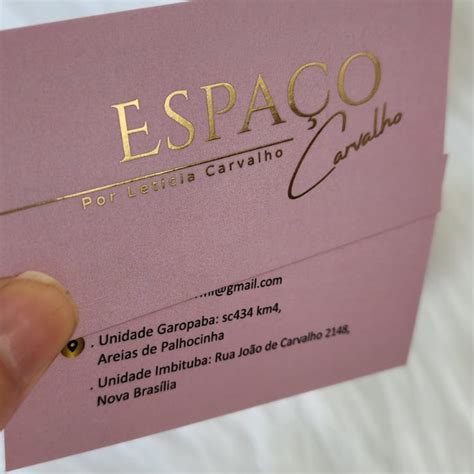 Cartão de Visita 1000 Unids Hot Stamping Dourado Elo7