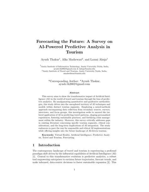 Pdf Forecasting The Future A Survey On Ai Powered Predictive