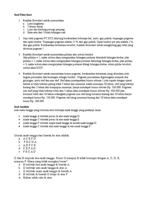 Soal Flowchart Pdf