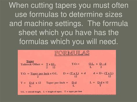 Taper Turning Formula In Lathe Machine At Christian Brown Blog