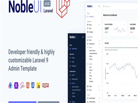 NobleUI Laravel Admin Template Upwork