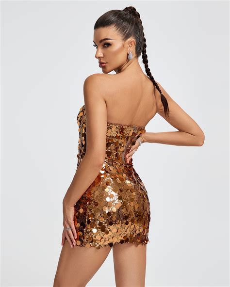 Open Back Sequins Embellished Mini Dress Znsba780 Wolddress