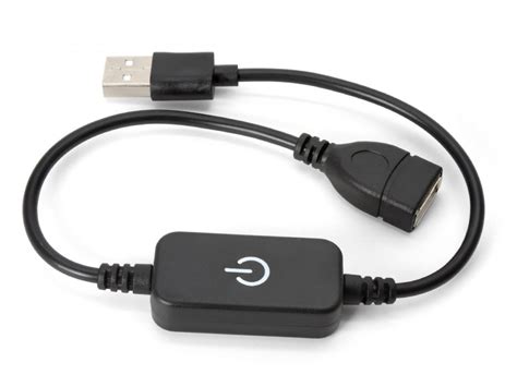 In Line Usb On Off Switch Power Only Black