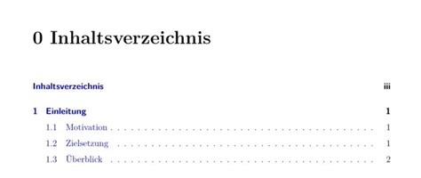 Koma Script Remove Or Change The Zero Before Table Of Contents TeX