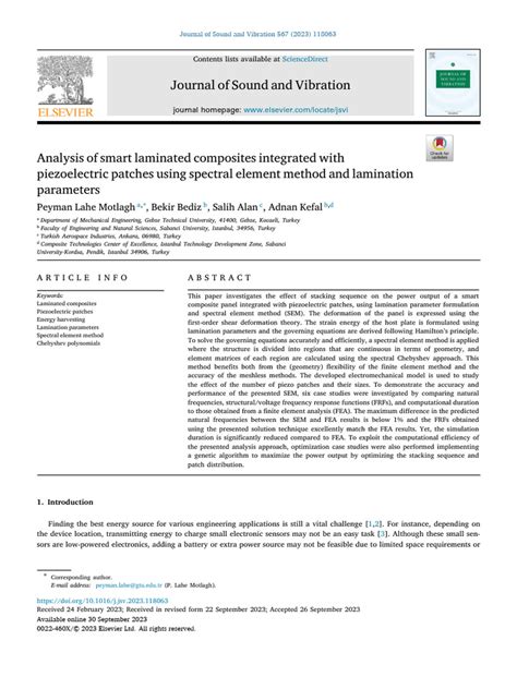 22 Analysis Of Smart Laminated Composites Integrated With Piezoelectric Patches Using Spectral