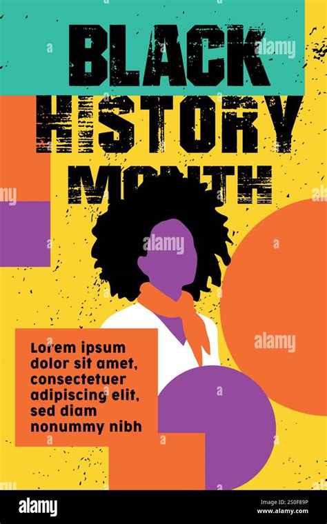 Black History Month Poster Design With Vibrant Colors And Afrocentric