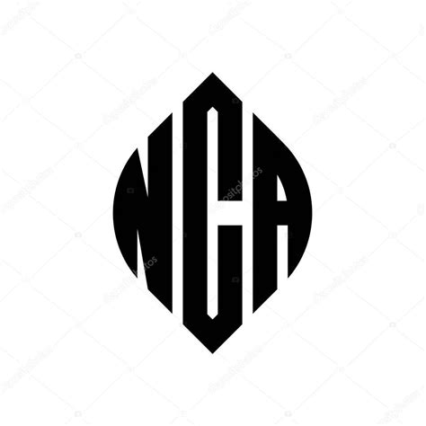 Diseño Del Logotipo De La Letra Del Círculo Nca Con Forma De Círculo Y