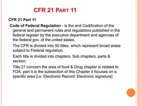 Oshas Guidelines NABL Certification Accrediation CFR 21 Part11