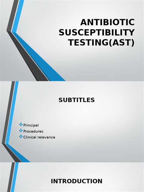 Antibiotic Susceptibility Testing Ast Pdf Microbiology