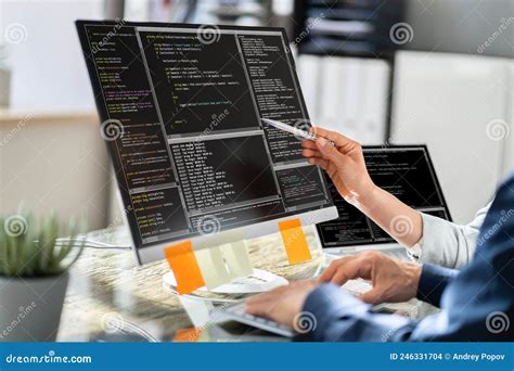 Agile Pair Programming And Extreme Coding Stock Photo Image Of Methodology Language 246331704