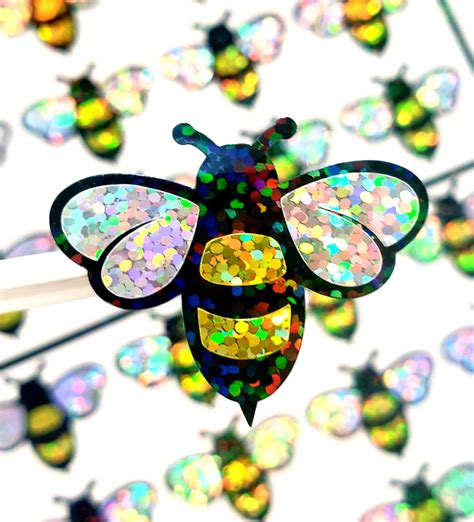 Bumblebee Glitter Stickers Fairy Dust Decals