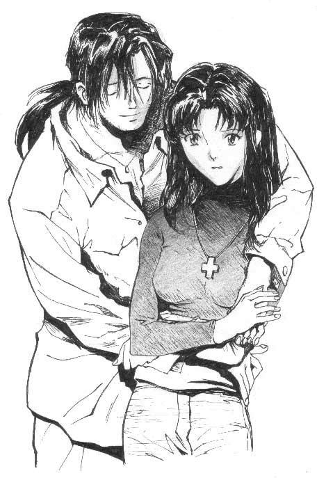 Misato And Kaji By Shanedraws On Deviantart