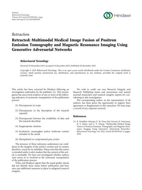 Pdf Retracted Multimodal Medical Image Fusion Of Positron Emission