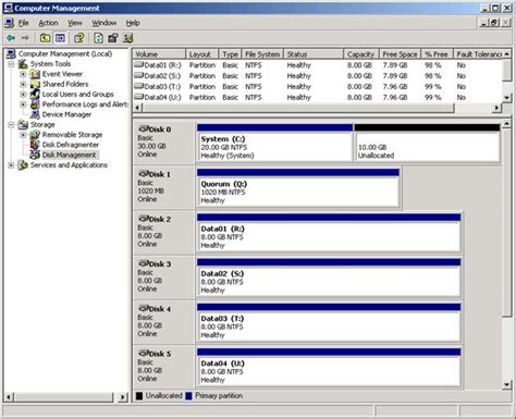 在 vmware 中配置 sql server 2005 n 1 群集 五 sql server 群集维护 在创建数据库时