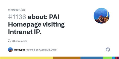 About Pai Homepage Visiting Intranet Ip · Issue 1136 · Microsoftpai · Github