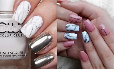 Coffin Nail Designs Marble