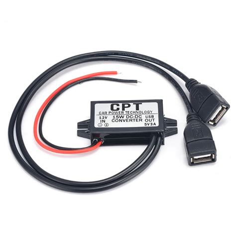 Pc Waterproof Dual USB Power Converter DC V To V Car Motor Charger Adapter Connector A In