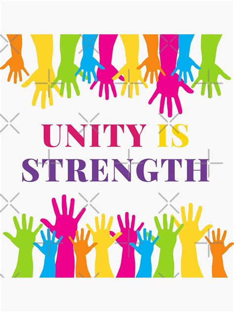 Unity Is Strength Sticker For Sale By Praveendake Redbubble