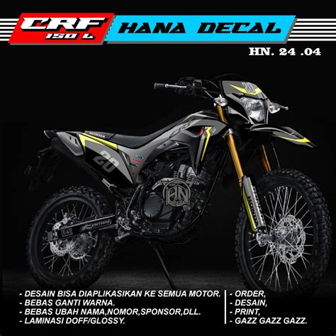 Jual DECAL STIKER MOTOR CRF 150 L FULL BODY Dekal Stiker Honda Crf 150