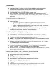 Module 6 Lecture Notes Pdf Module 6 Notes Sustainability Science