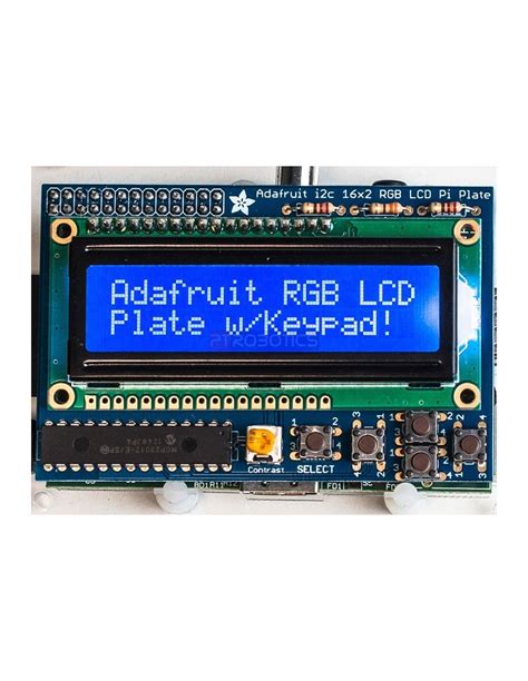 Adafruit Rgb Negative 16x2 Lcdkeypad Kit For Raspberry Pi Lcd Alfan